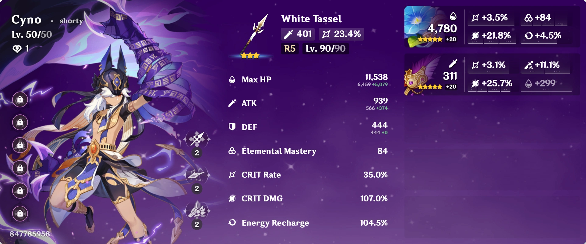 cyno build so far? | Fandom