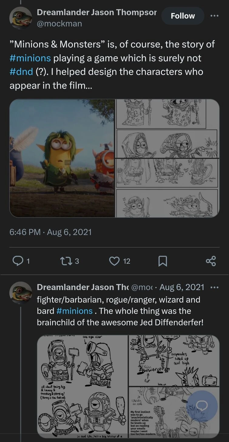 Concept art from the mini movie Minions And Monsters reveals the names ...