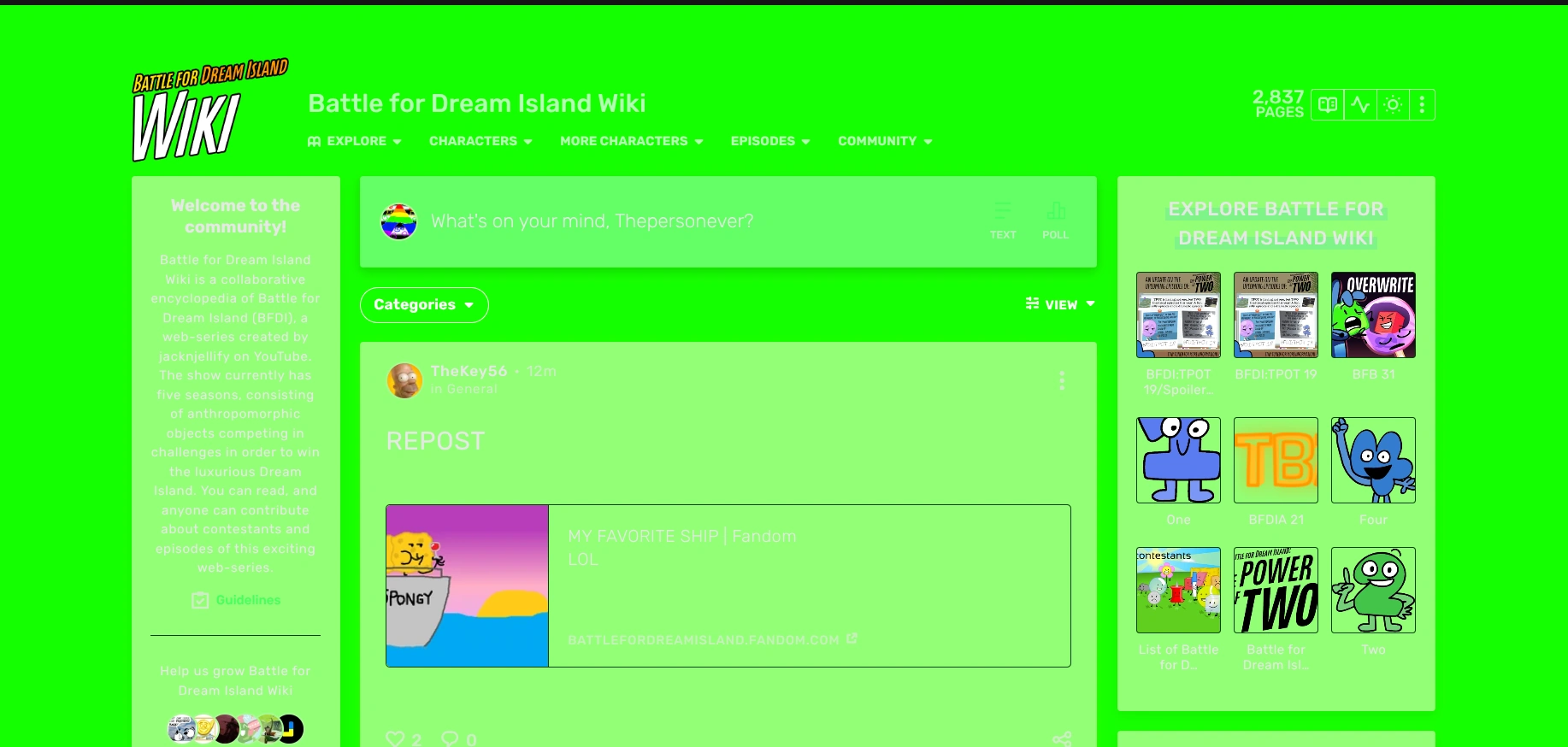 BFDI wiki if it absorbed all of two's power (MAYBE SPOILERS FOR TPOT 19 IDK) | Fandom