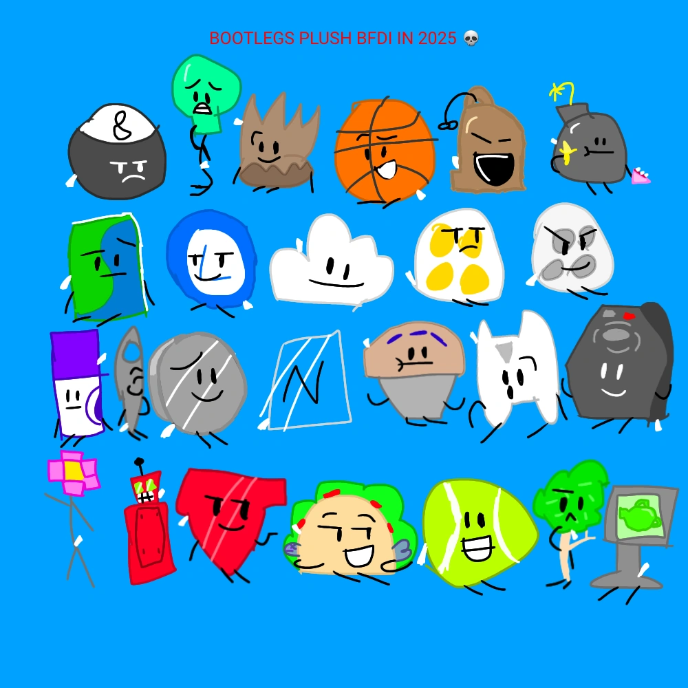 I've updated my concept art of 2025 bootleg plushies BFDI | Fandom