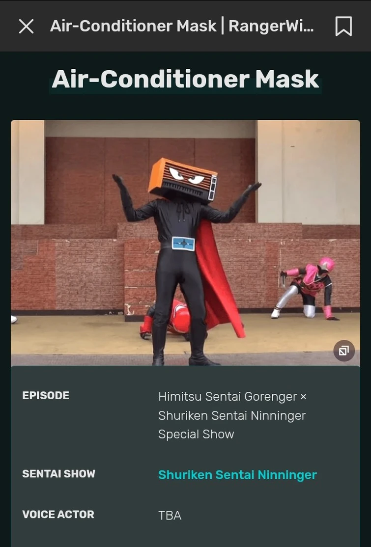 Stageshow exclusive Black cross mask monster in a Ninninger+Gorenger ...