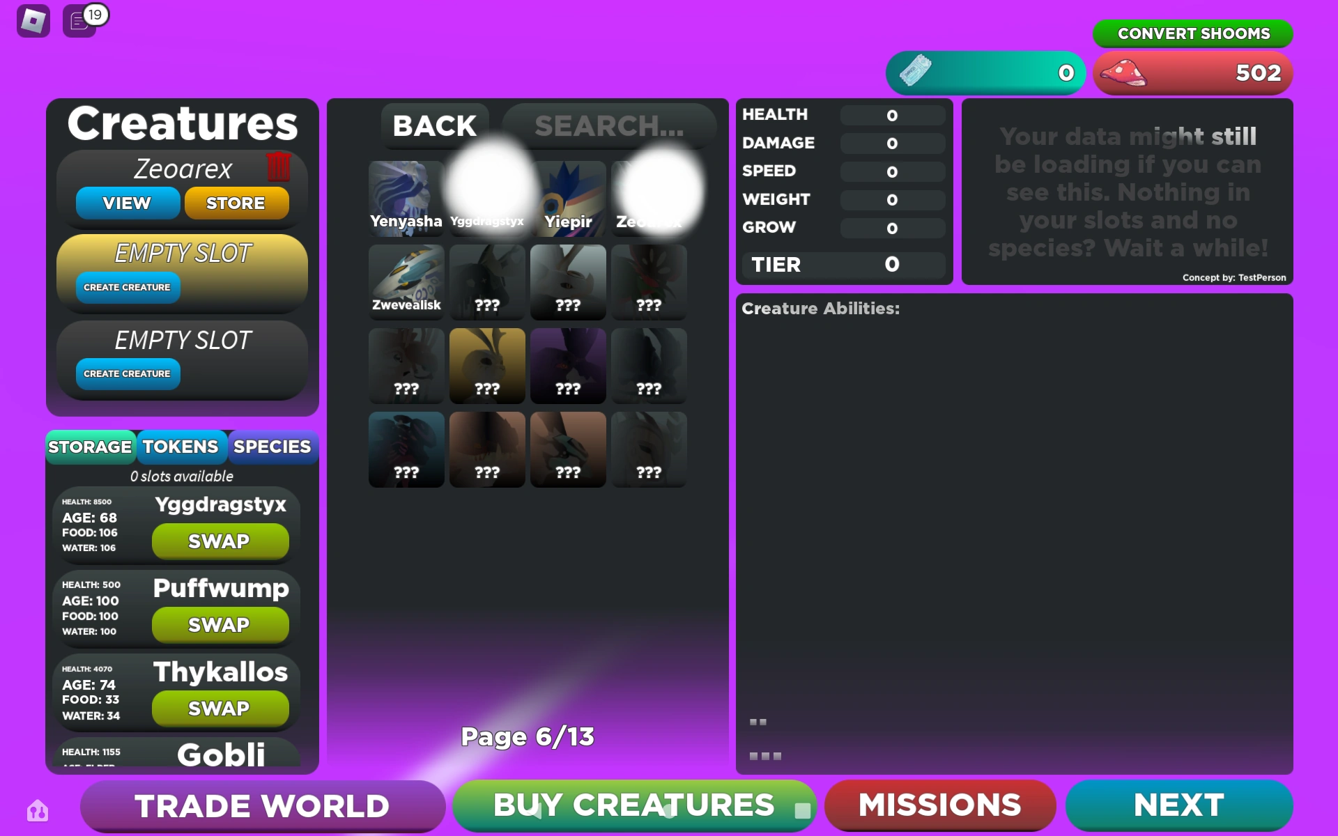 First comment on a creature in my inventory I will grow (closed) | Fandom