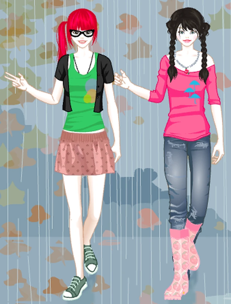 Making Just Dance OCs in Every Online Game (Part 4): Rainy Day with BFF ...