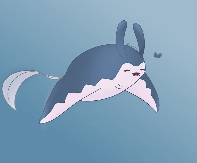 i asked my friend for a water type for me to draw, so have a mantine ...