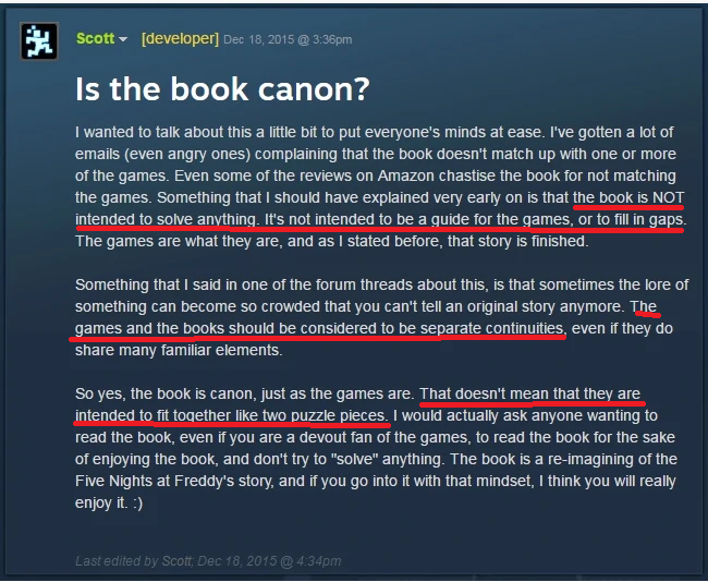 MatPat was incorrect when he said that you can use ALL the books to help solve the lore. | Fandom