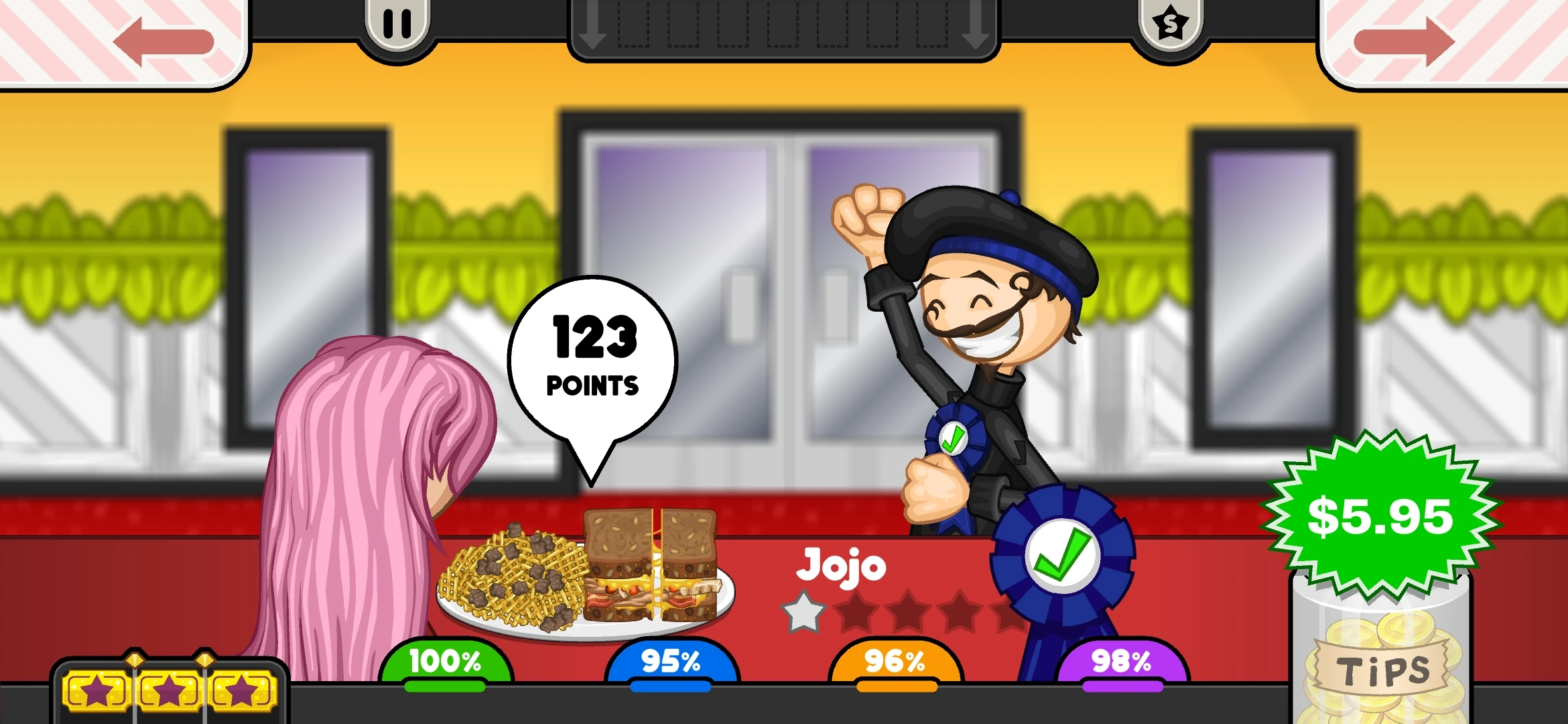 Jojo likes Cherri Bomb's sandiwch and fry | Fandom