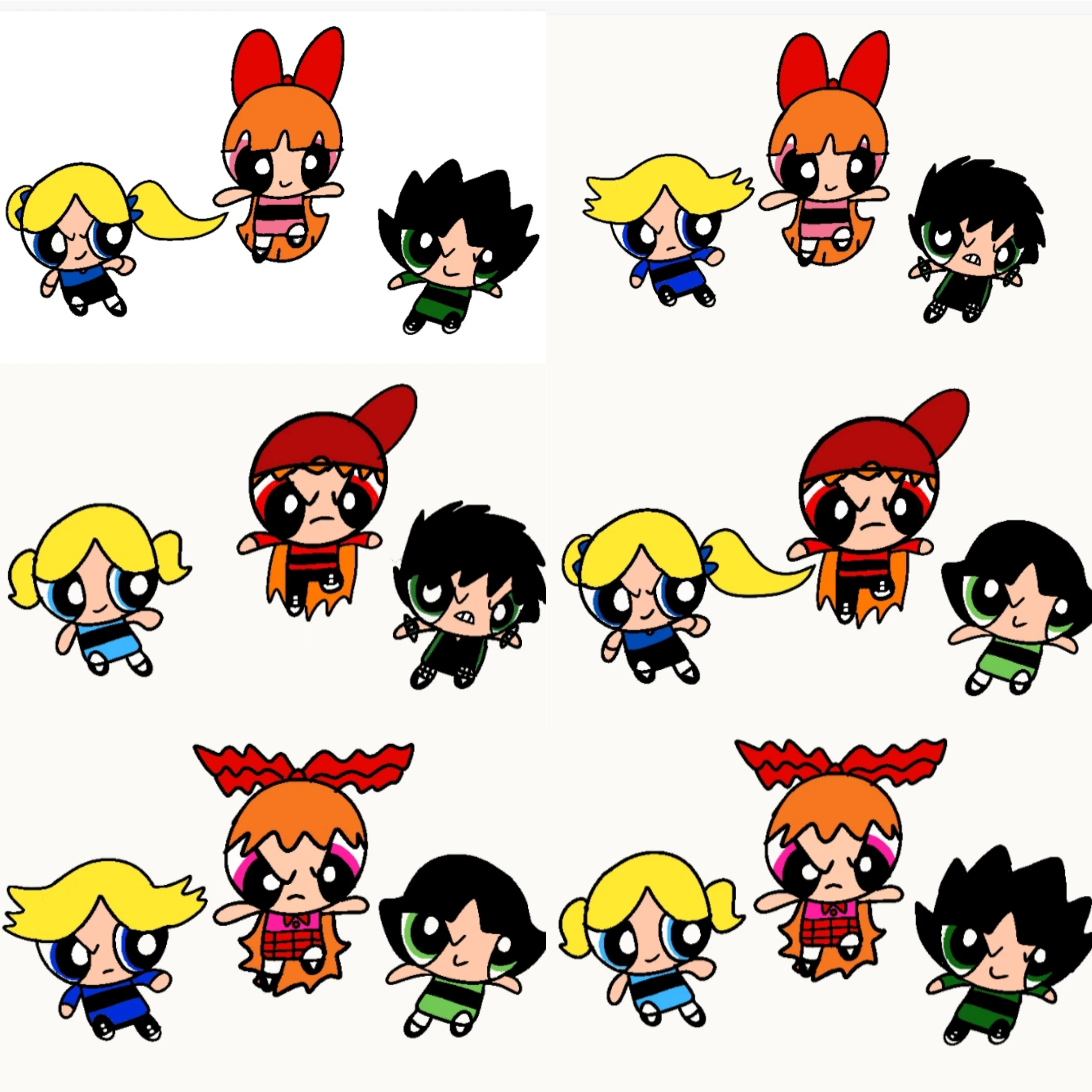 The Powerpuff girls, rowdyruff boys and Powerpunk girls team swap | Fandom