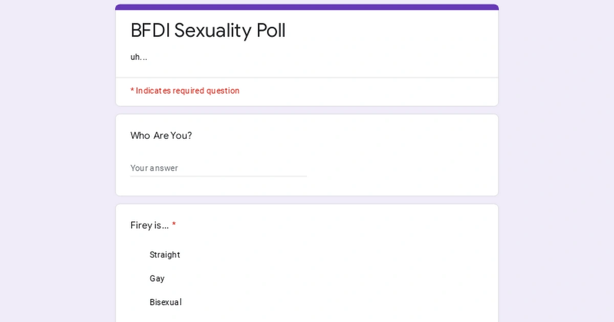 bfdi sexuality poll | Fandom