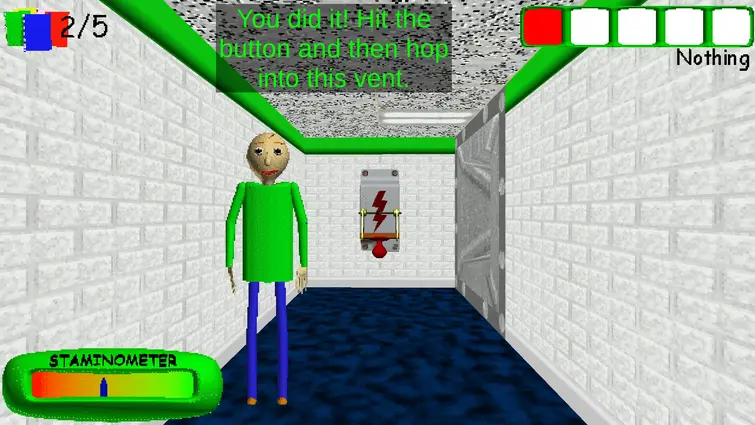 Dear Mr.Baldi, That's is DEFINITELY NOT a button. | Fandom