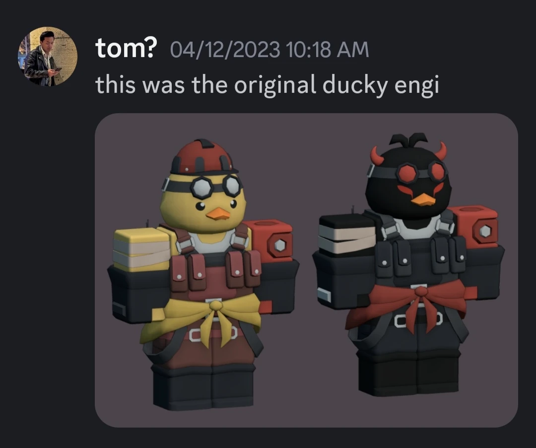 Old Ducky Engineer skin on development | Fandom