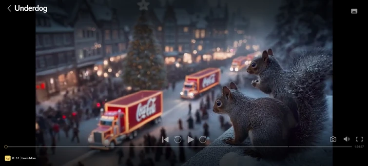 Tryna watch Disney+ and that stupid Coca Cola AI commerical shows up ...
