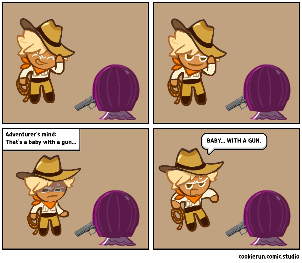 Baby with a gun. | Fandom
