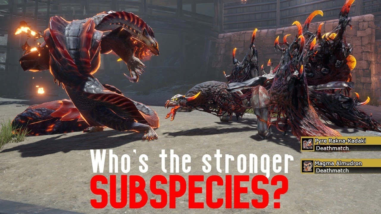 Pyre Rakna-Kadaki VS Magma Almudron | Which Fire Subspecies is the ...