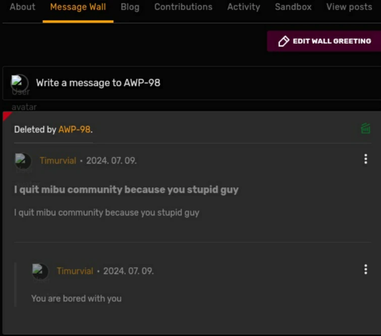 Timurvial just said this at my message wall | Fandom