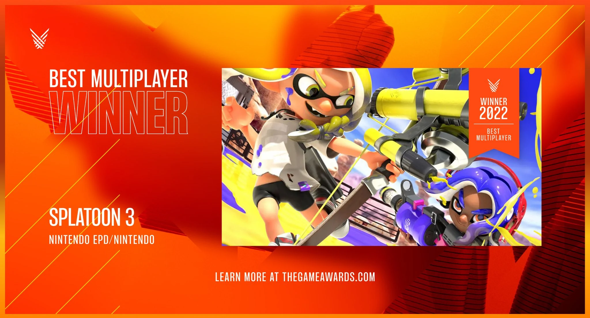 Splatoon 3 Wins Best Multiplayer Game at The Game Awards 2022 | Fandom