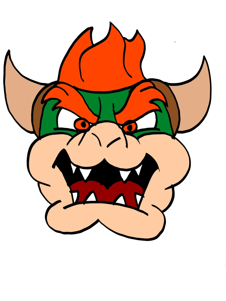 My simple drawing of Bowser's head | Fandom