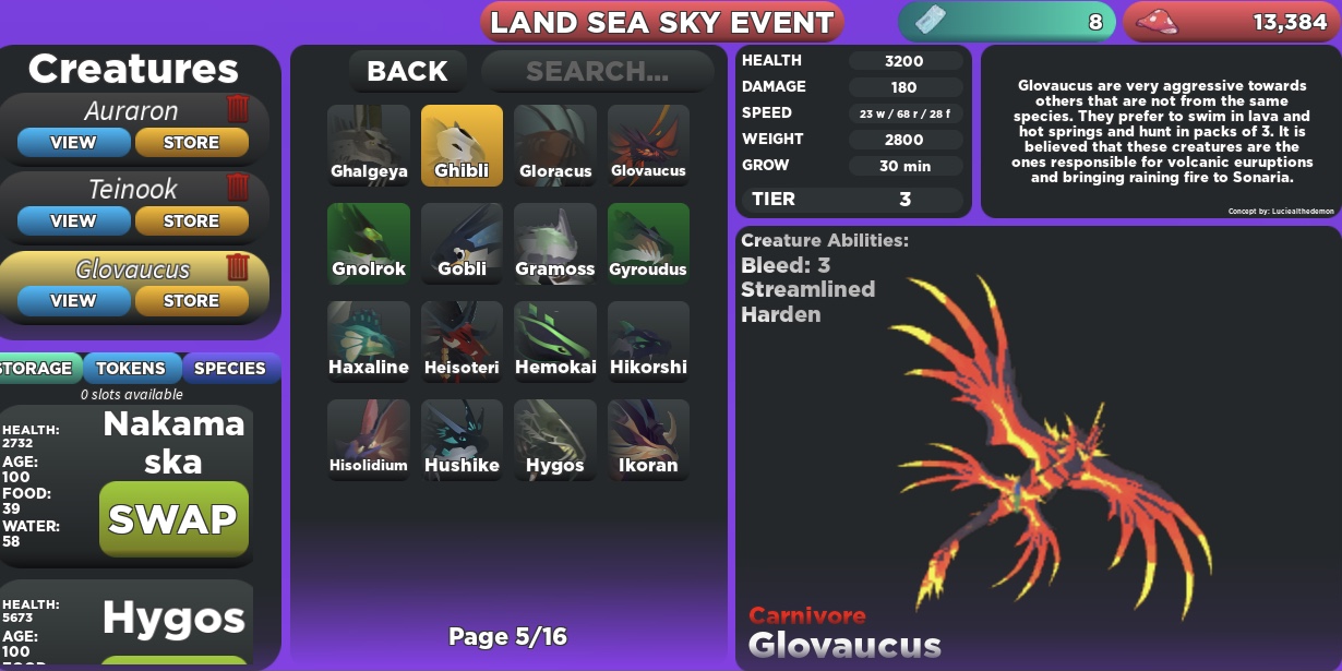 Trading/Selling Glovaucus spec | Fandom