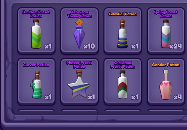 Looking for preset potions | Fandom