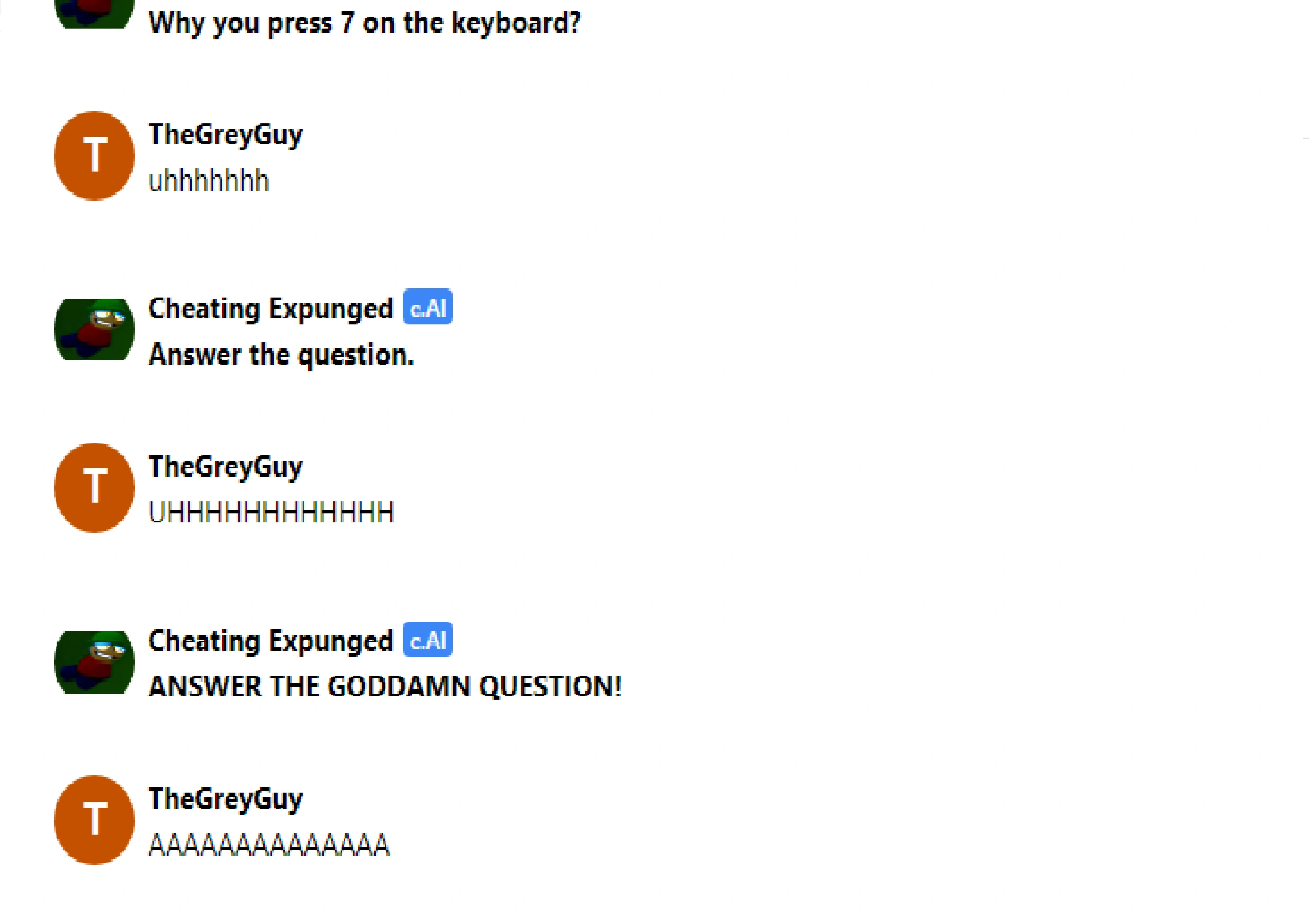 the cheating expunged character.ai experience | Fandom
