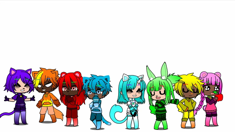 I made the smiling crittiers in Gacha club (I am currently working on ...