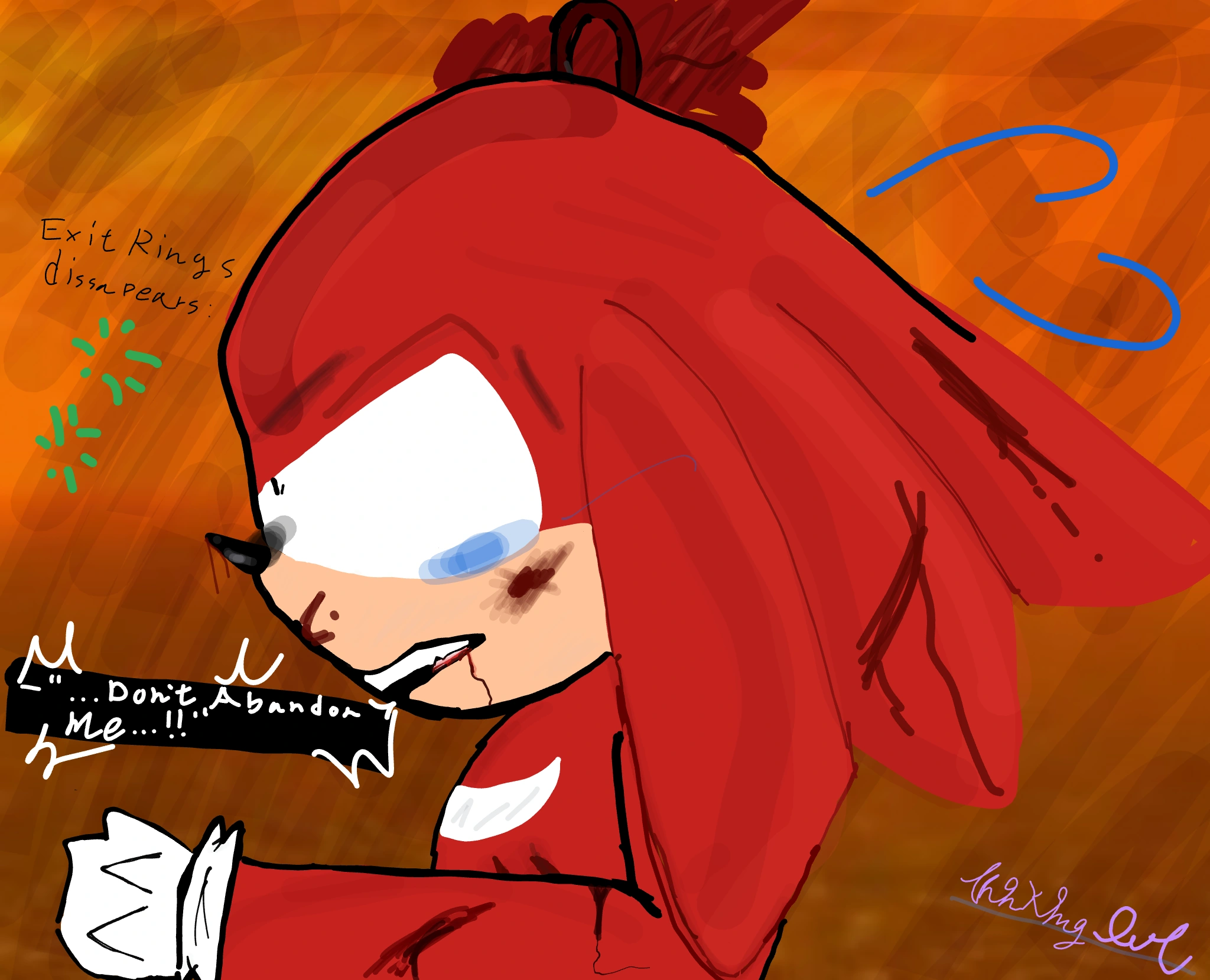 when Knuckles can't get in Ring⚠:B L O O D⚠ | Fandom
