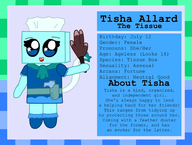 Dandy's World Twisted Tales AU - Tisha Allard the Tissue Box | Fandom