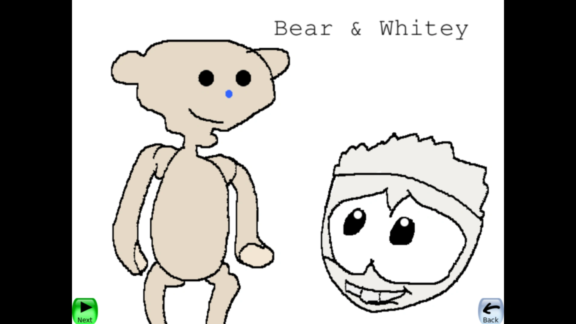 Heres sum art I made in tux paint of Bear, Whitey, Sam, and Lagoon | Fandom