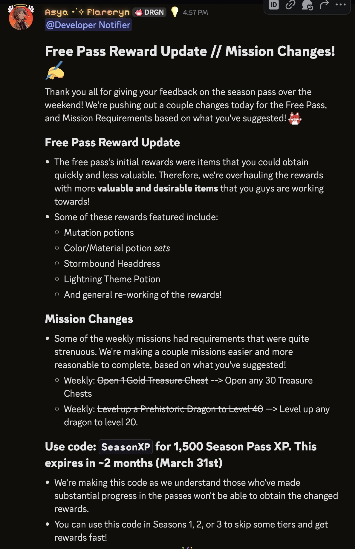 new dev feed stuff PLUS NEW CODE | Fandom