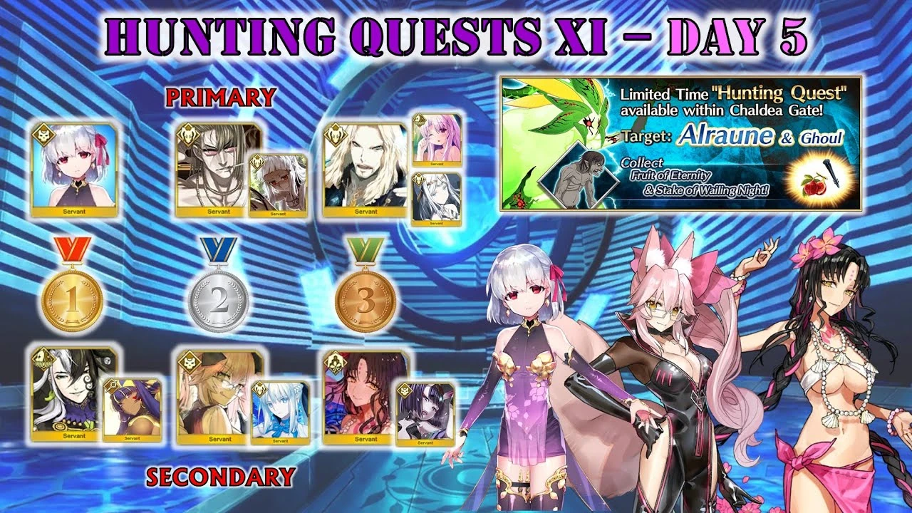 FGO NA – Hunting Quest XI - Day 5: Alraune Hunt (3T farming guide - 6 slot comps) | Fandom