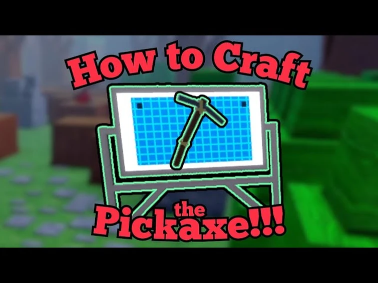 How do I craft the Pickaxe??? Please help I don't know where to find ...