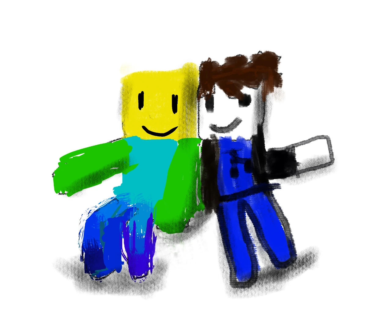 My drawing :))))) noob and bacon | Fandom