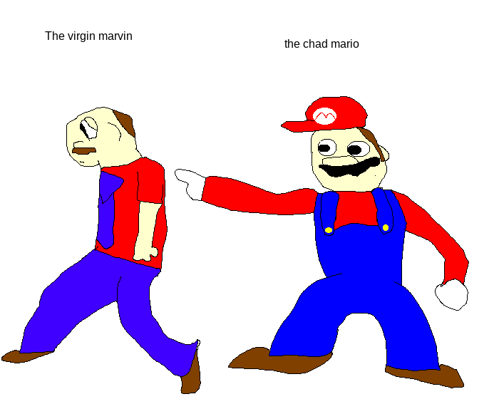 the virgin marvin vs the chad mario | Fandom