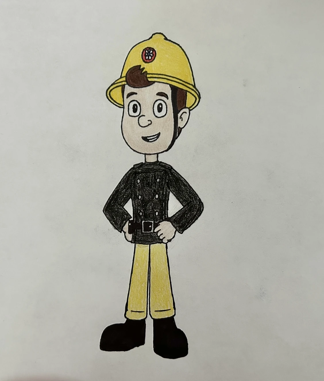 A drawing I did of (1987) Fireman Sam as a Teen Titans Go! Character ...