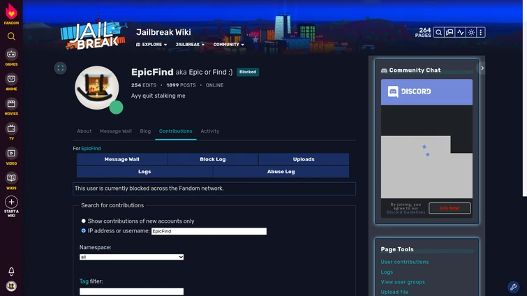 Should I be concerned?! I just randomly got blocked across fandom for ...