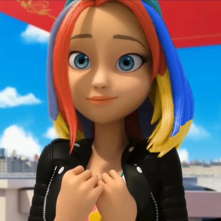 Zoé with red, blue, and yellow hair | Fandom
