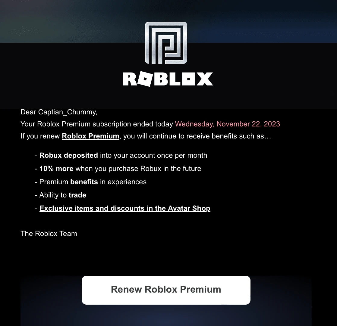 My Roblox premium has expired. | Fandom