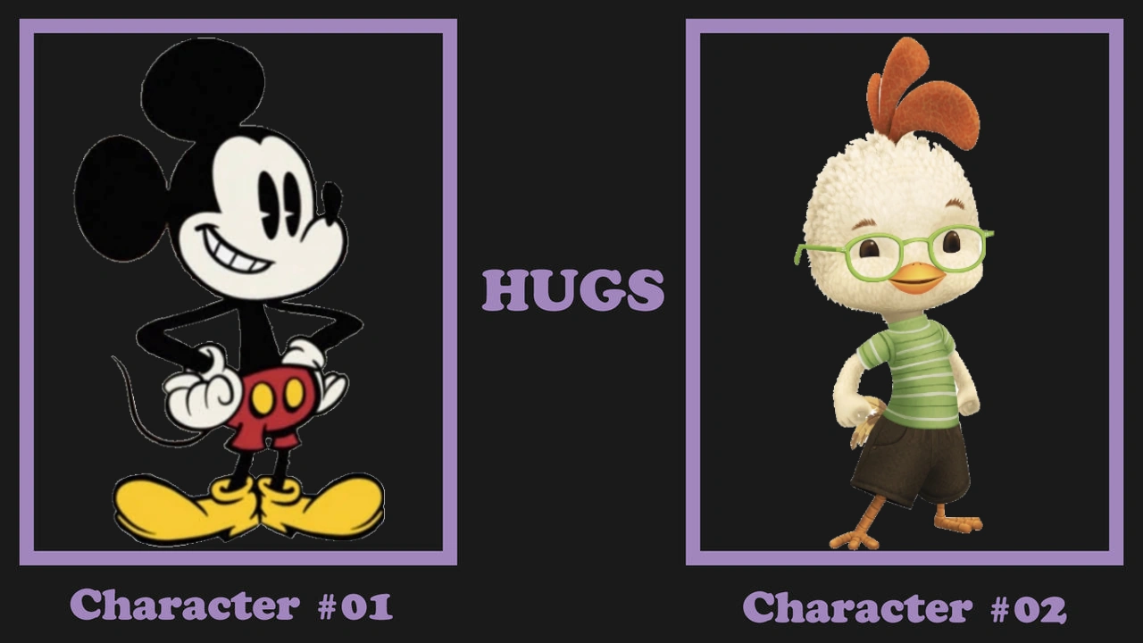 What If: Mickey Mouse Hugs Ace Cluck (Chicken Little) | Fandom