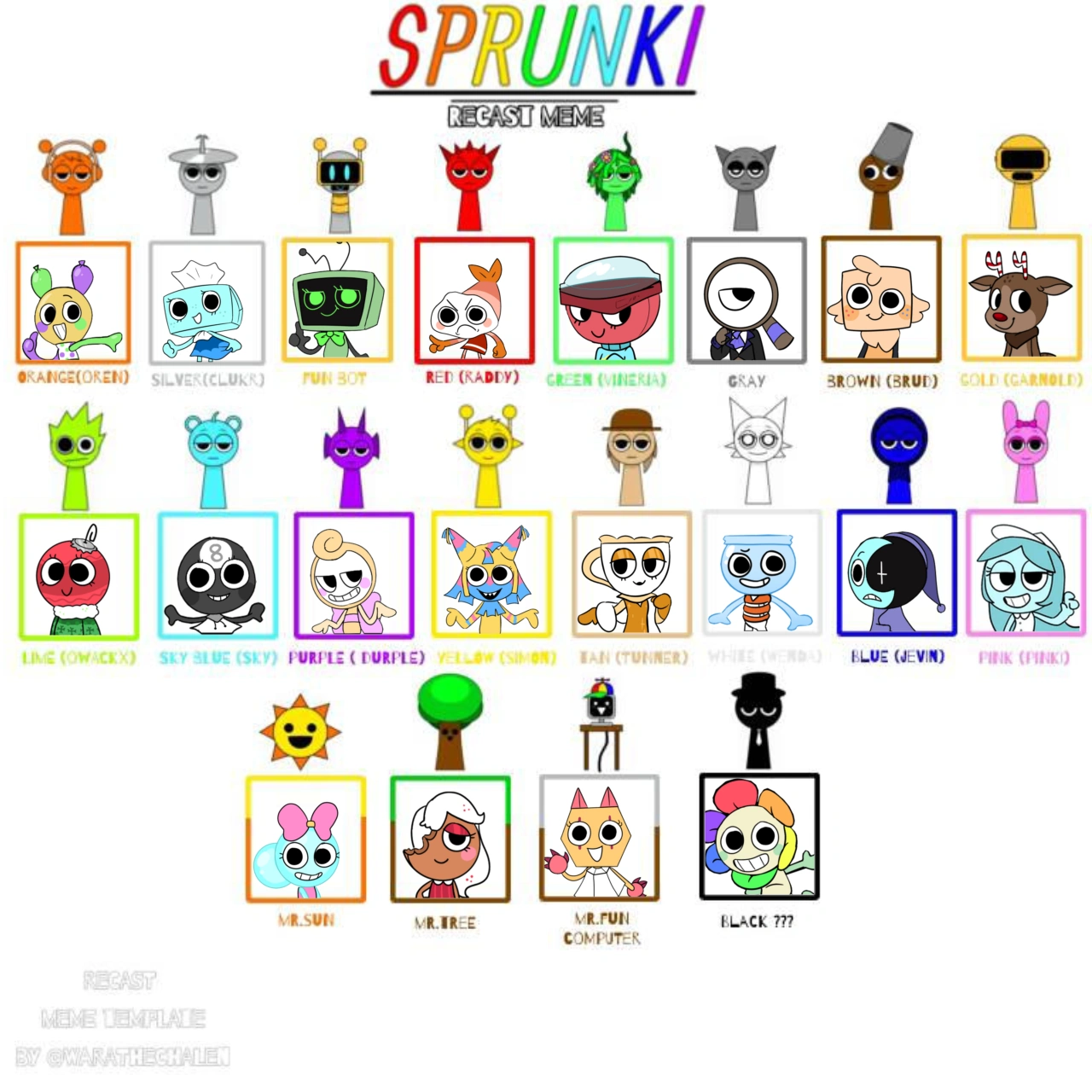 Sprunki cast meme (dandy's world version) | Fandom