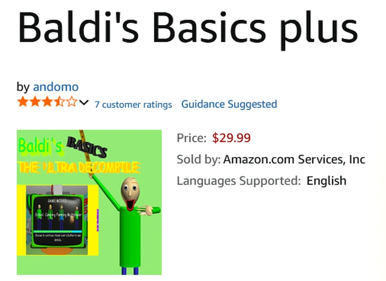 This Baldis Basics Plus bootleg thats just Baldi's Basics the Ultra ...