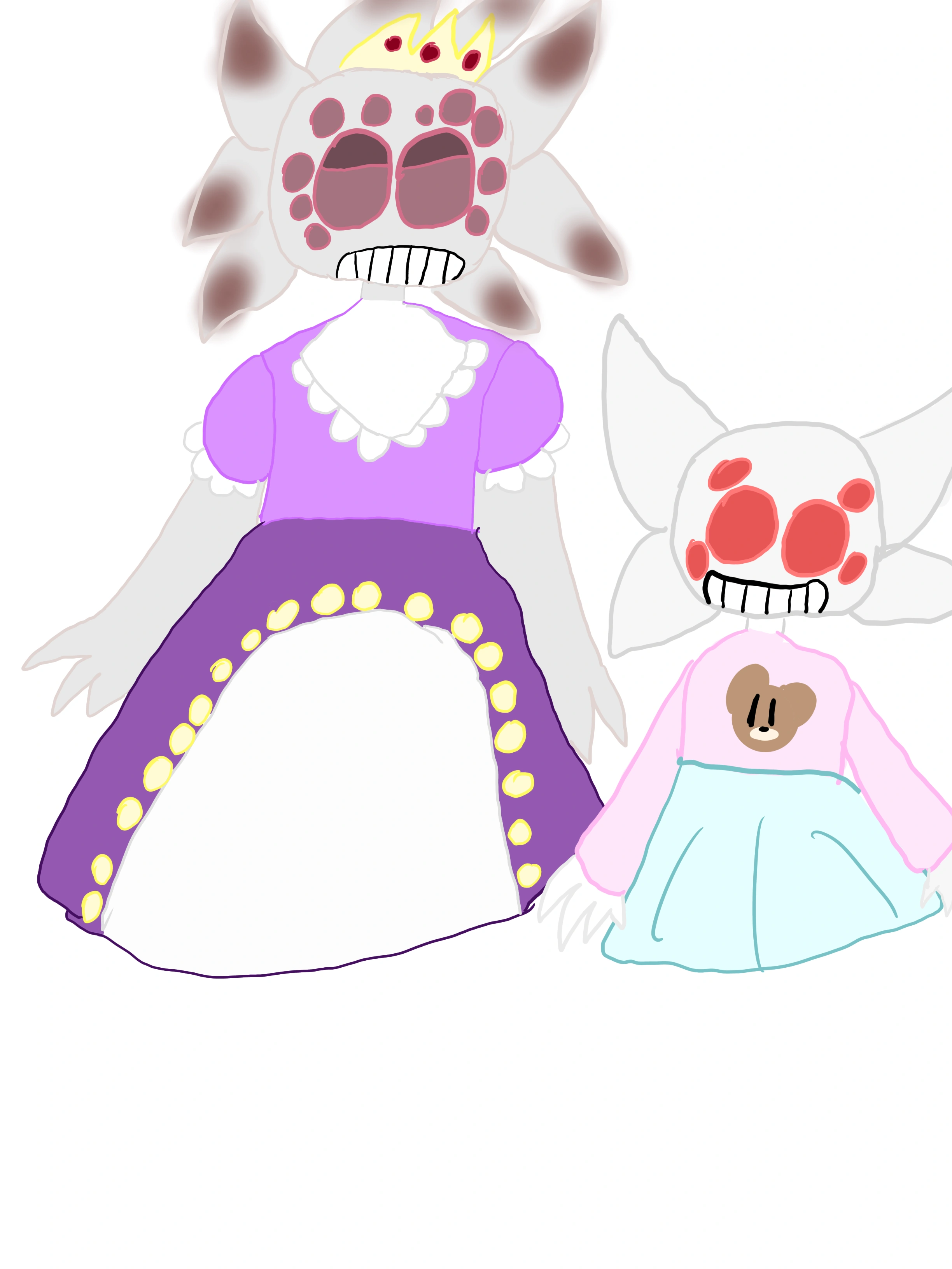Random drawing of queen grumble and giggle | Fandom