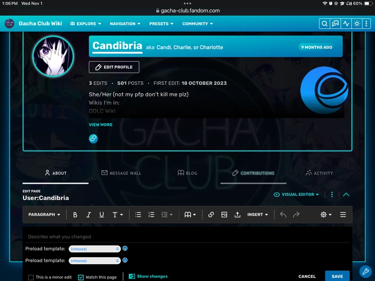 Problem regarding editing | Fandom