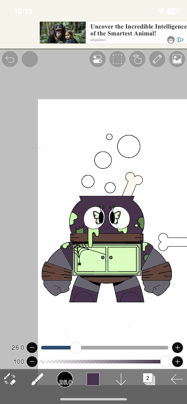 Draft #1 of colouring Cauldron Lou | Fandom