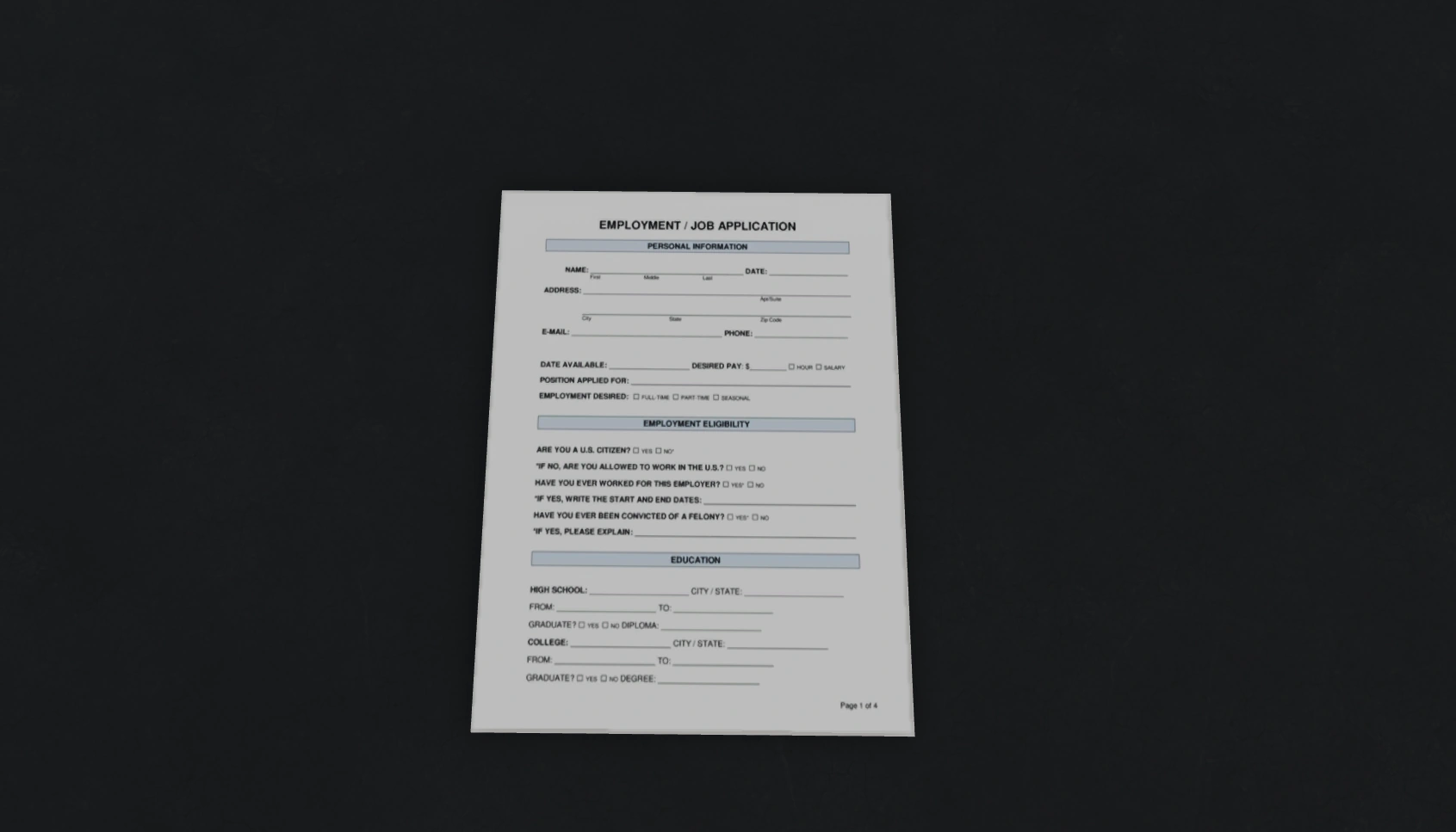 A review on a Job Application. The most scariest thing imaginable... To ...