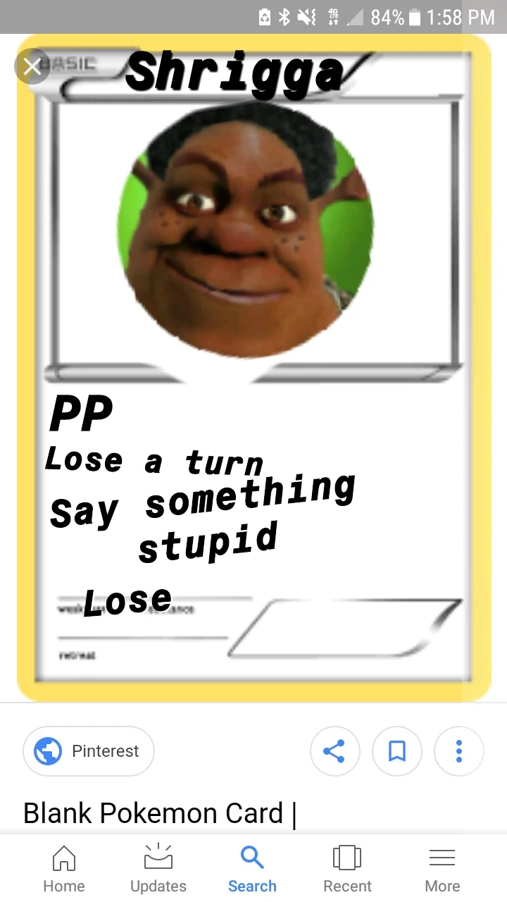 My shrigga card got deleated. | Fandom