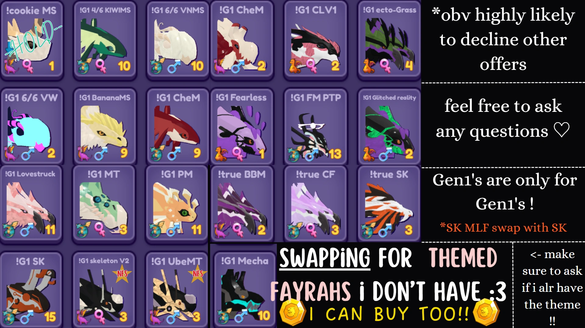 looking for themed Fayrah’s i don’t have :D | Fandom