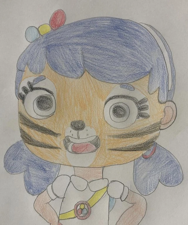 My Drawing to True get her face painted as a Tiger. | Fandom