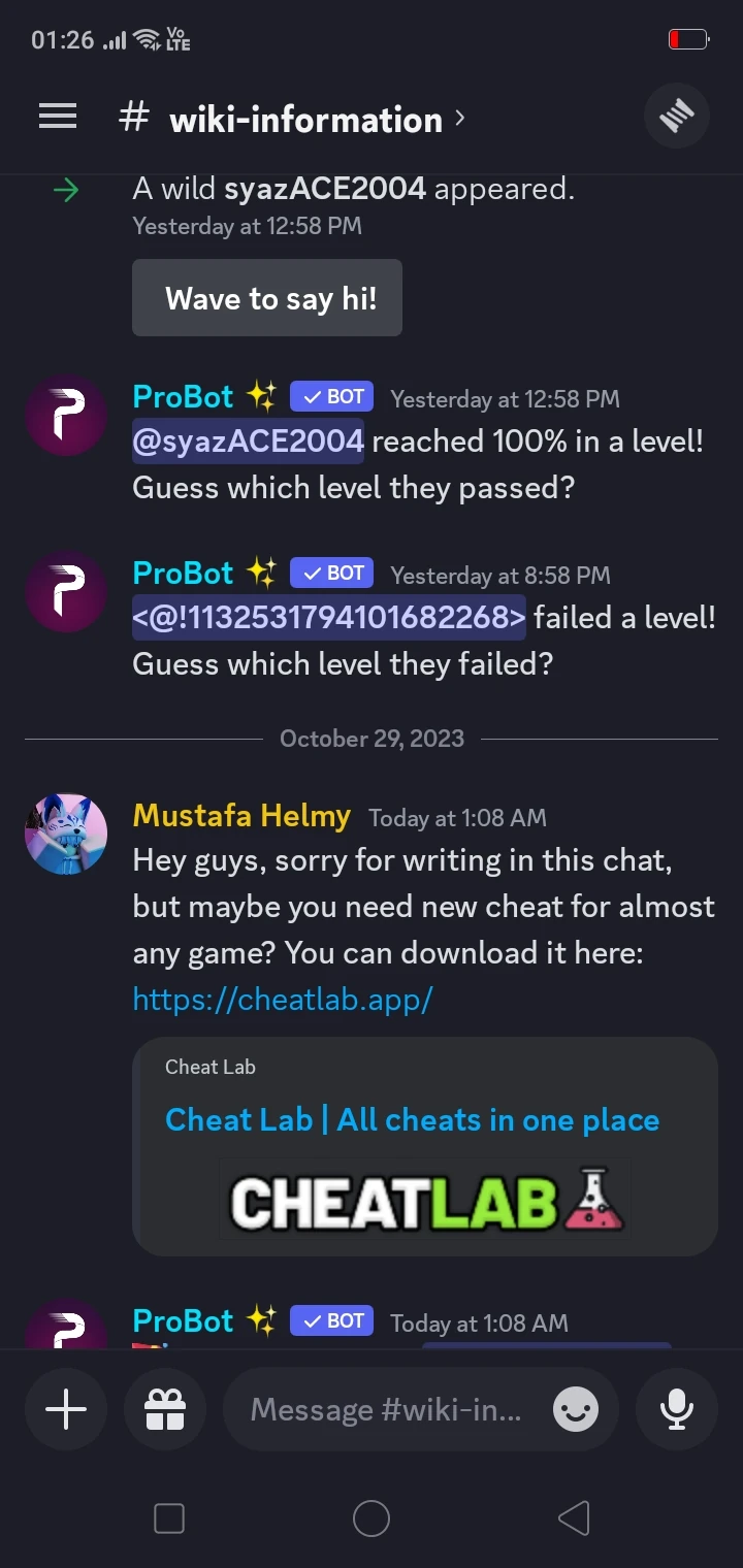 Suspicious link on rolling sky wiki discord | Fandom