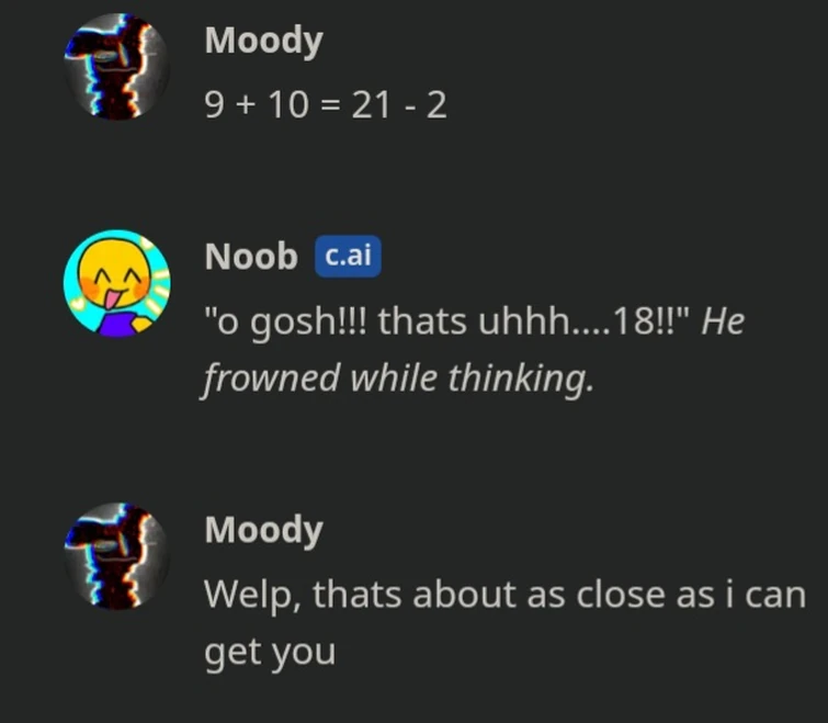 Trying to get Noob to comprehend math | Fandom