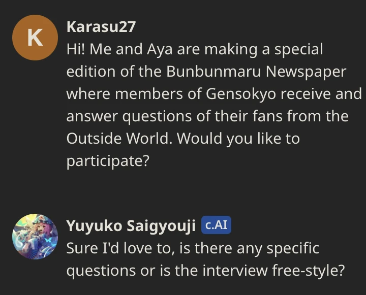 Touhou Questionnaire Part 3 | Fandom