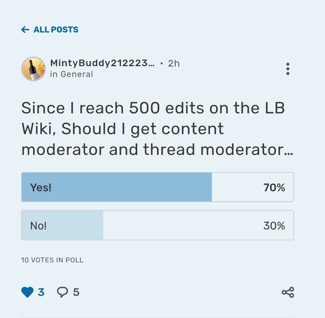 It's time to check the results for me becoming a content moderator and thread moderator on LB ...